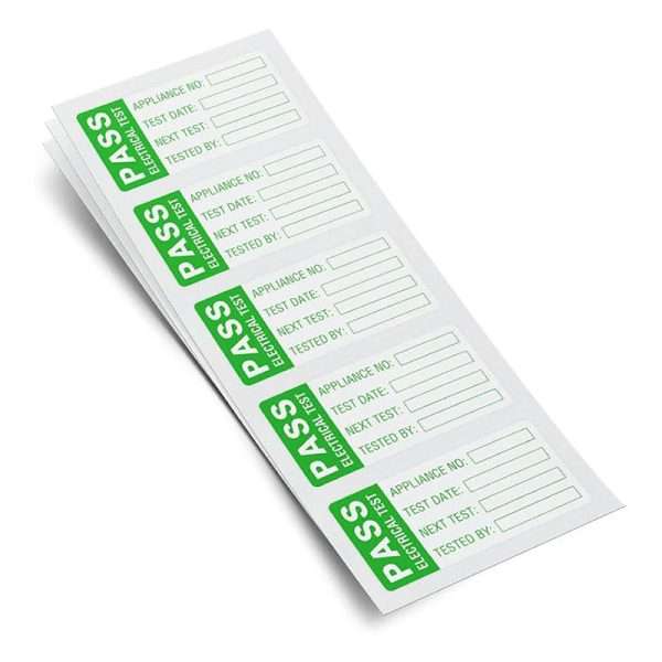 Martindale LAB2 Large PASS PAT Test Labels - Testermans