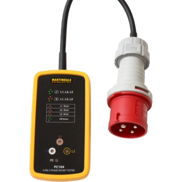 Martindale PC104 3 Phase Industrial Socket Tester 63A - 400v 415v 63amp ...