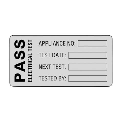 Martindale POLY1 High Quality PASS PAT Test Labels - Testermans