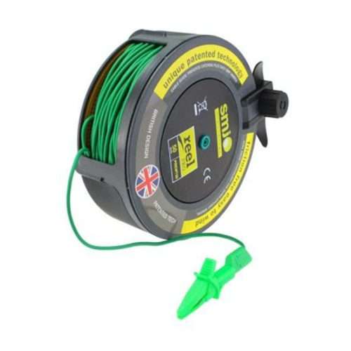 SMJ 50m R2 Earth Wander Test Lead Reel with Crocodile Clip - Testermans